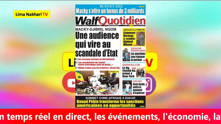 Revue De Presse Walf Fmen Français Du Lundi 29 Novembre 2021 Vidéo