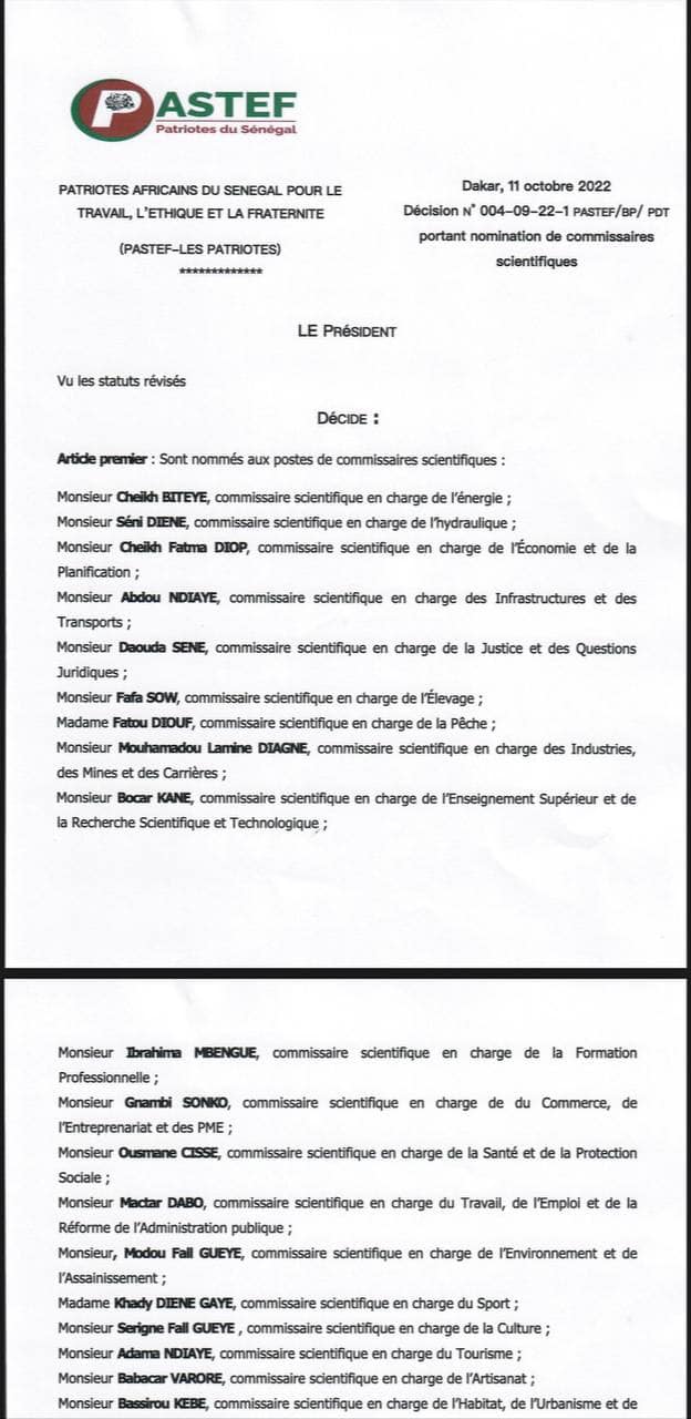 Restructuration de Pastef Les Patriotes : Ousmane Sonko tient son équipe…