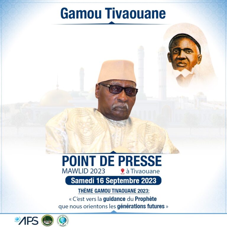 Conférence de presse de la Cellule Zawiya Tijaniyya en prévision du ...