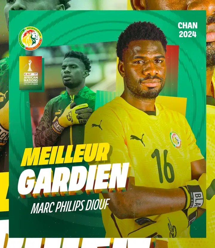 CHAN 2024 : Marc Philips Diouf sacré meilleur gardien du tournoi