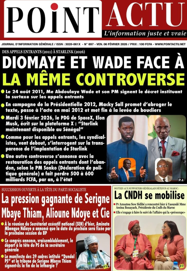 Découvrez les Unes des journaux sénégalais du vendredi 06 février 2026