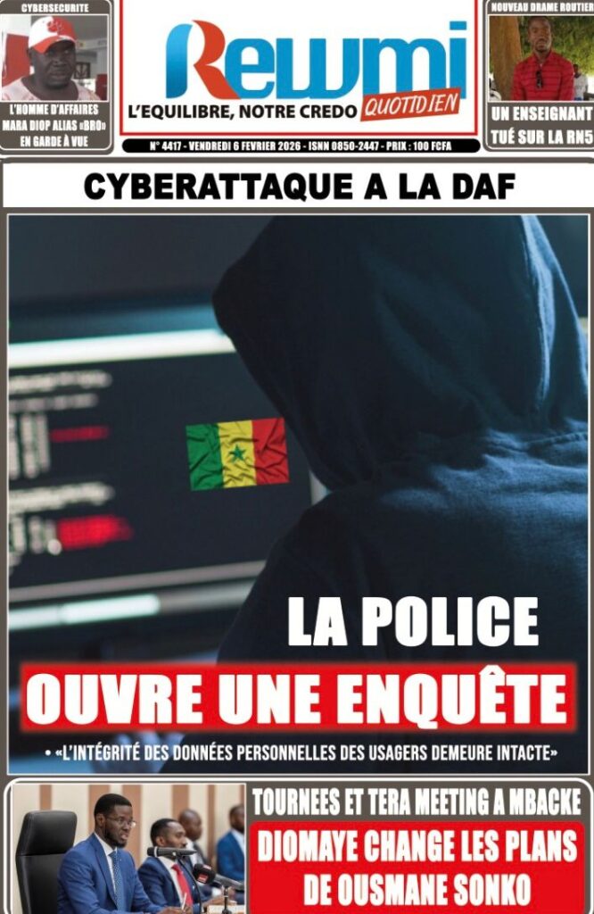 Découvrez les Unes des journaux sénégalais du vendredi 06 février 2026