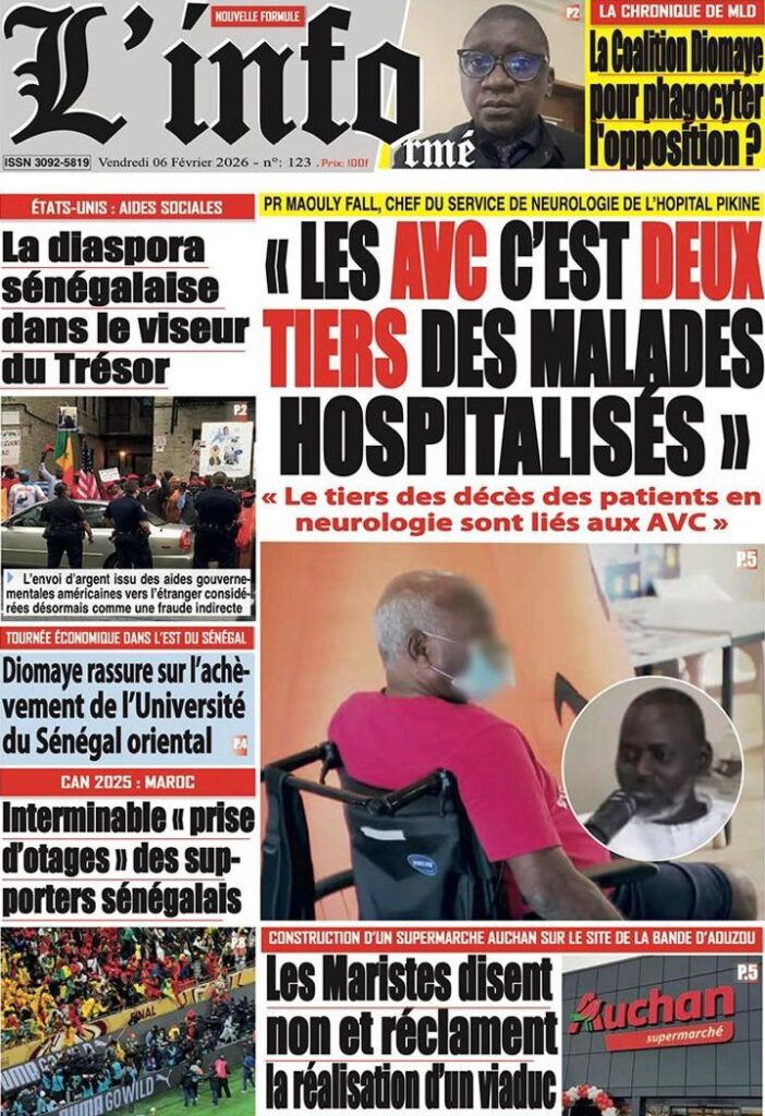 Découvrez les Unes des journaux sénégalais du vendredi 06 février 2026