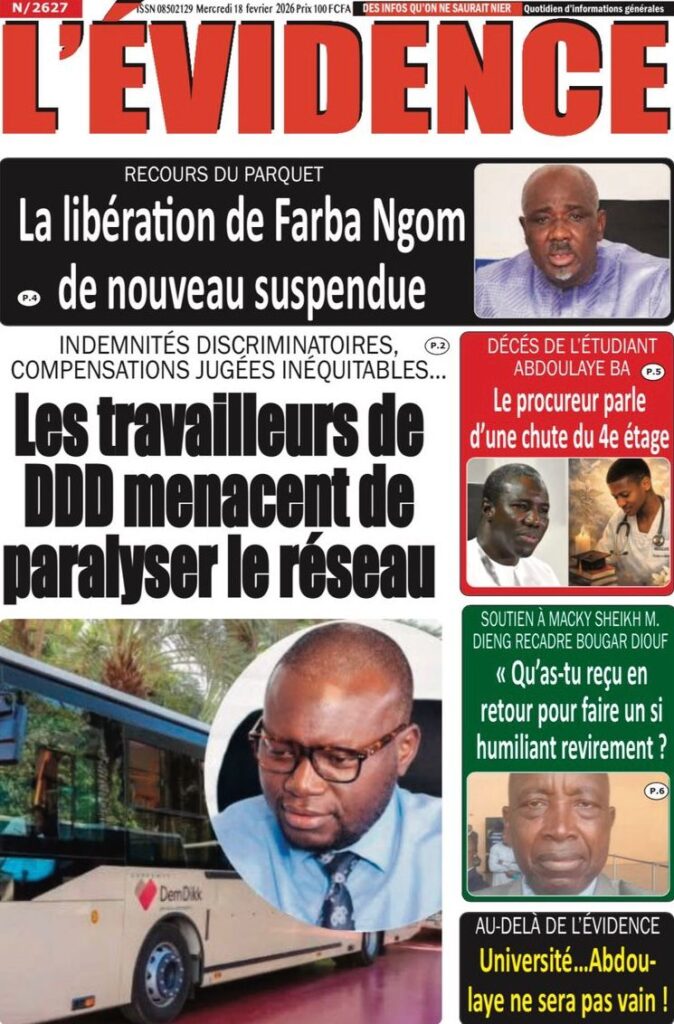 Découvrez les Unes des journaux sénégalais du mercredi 18 février 2026