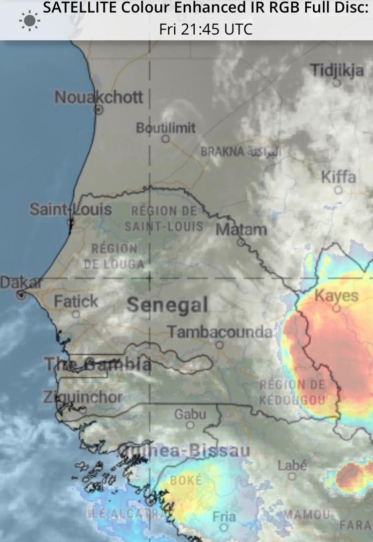 ANACIM annonce des pluies cette nuit et demain matin au Sénégal