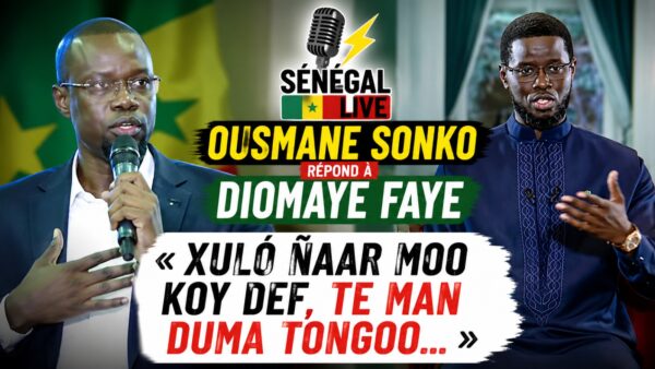 Ousmane Sonko répond à Diomaye Faye : « xuló ñaar ñoo koy def, te man ...